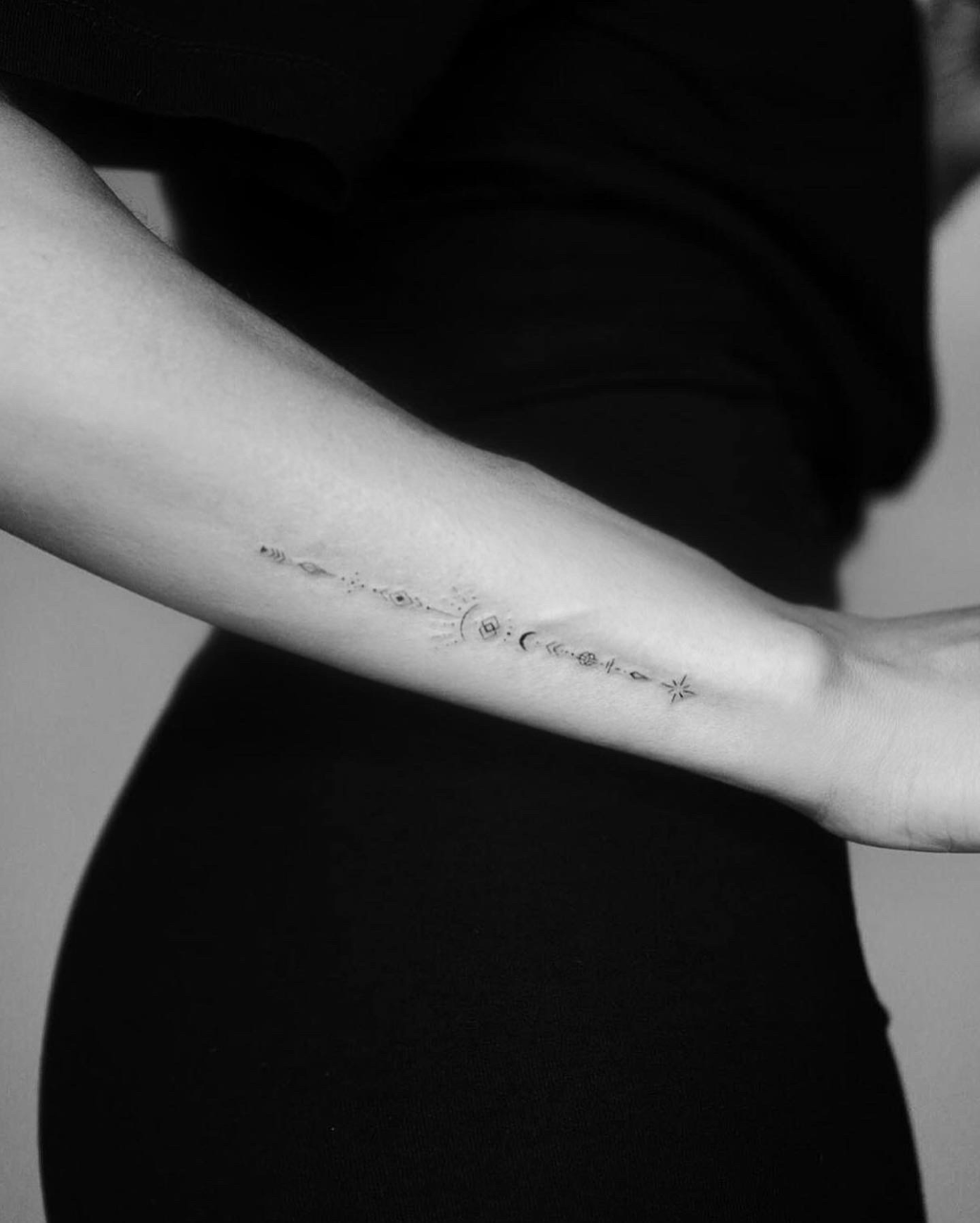 Delicate Arrow Fine Line Tattoo • Tattoodo