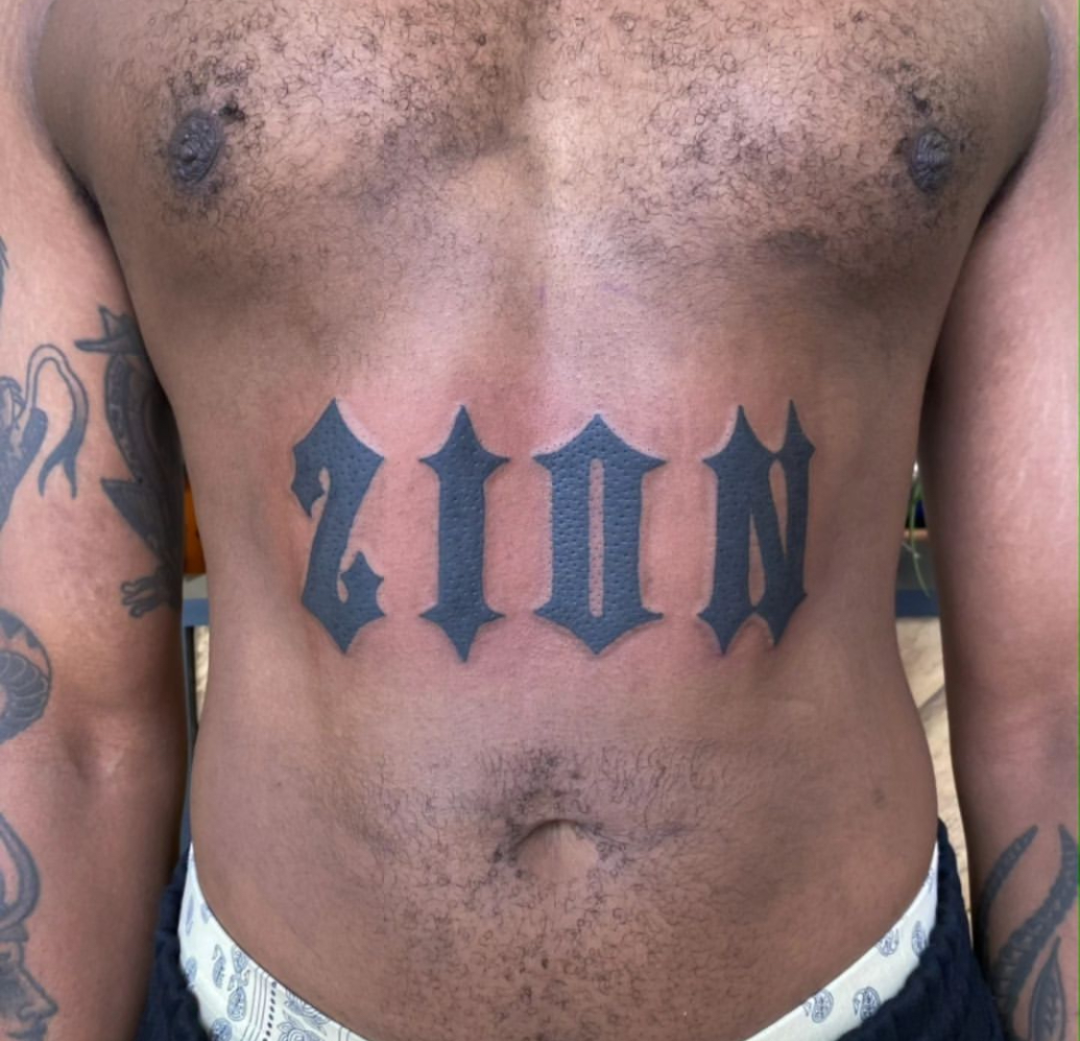 "ZION" Tattoo • Tattoodo