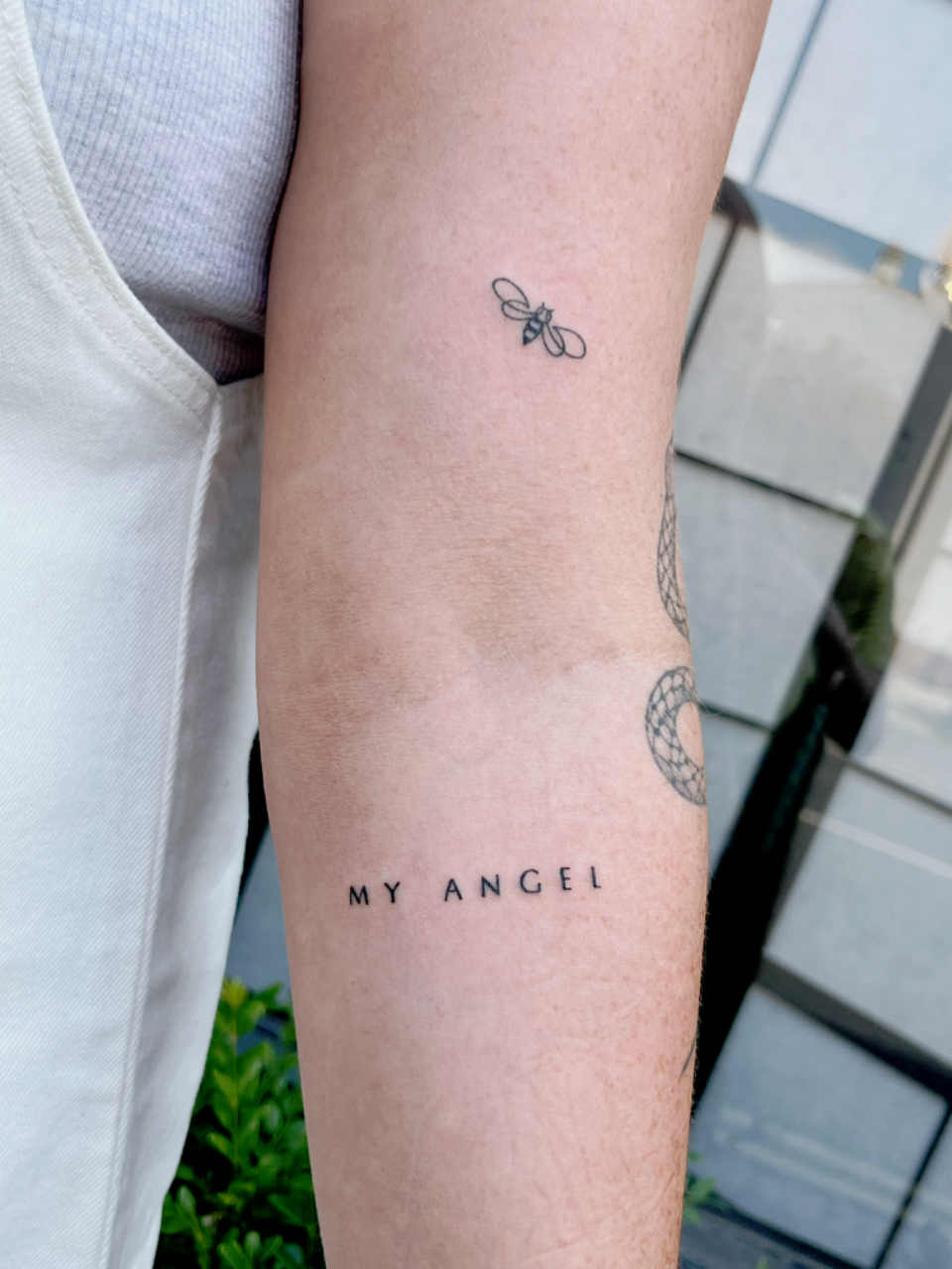 Angel word tattoo - Bronctattooaus.com