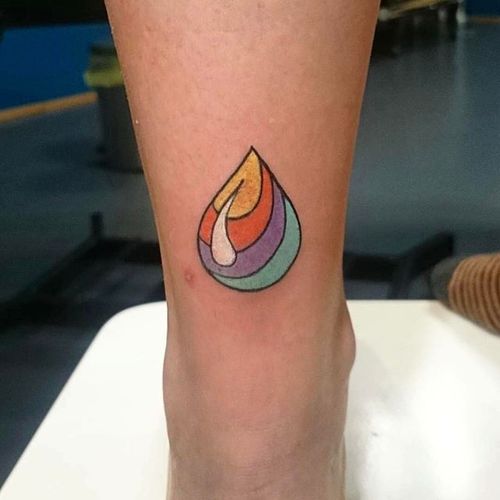 Rainbow Teardrop Tattoos