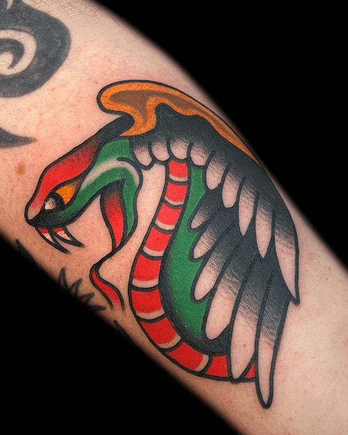 Winged Snake Tattoo • Tattoodo