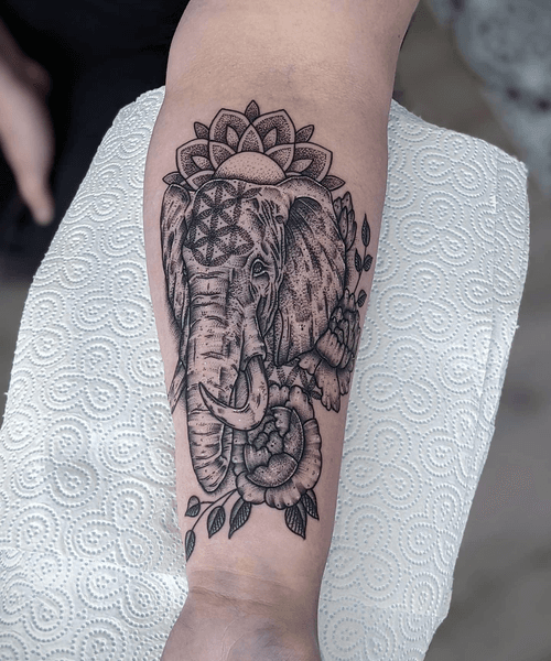 Intricate Elephant Mandala Tattoo • Tattoodo