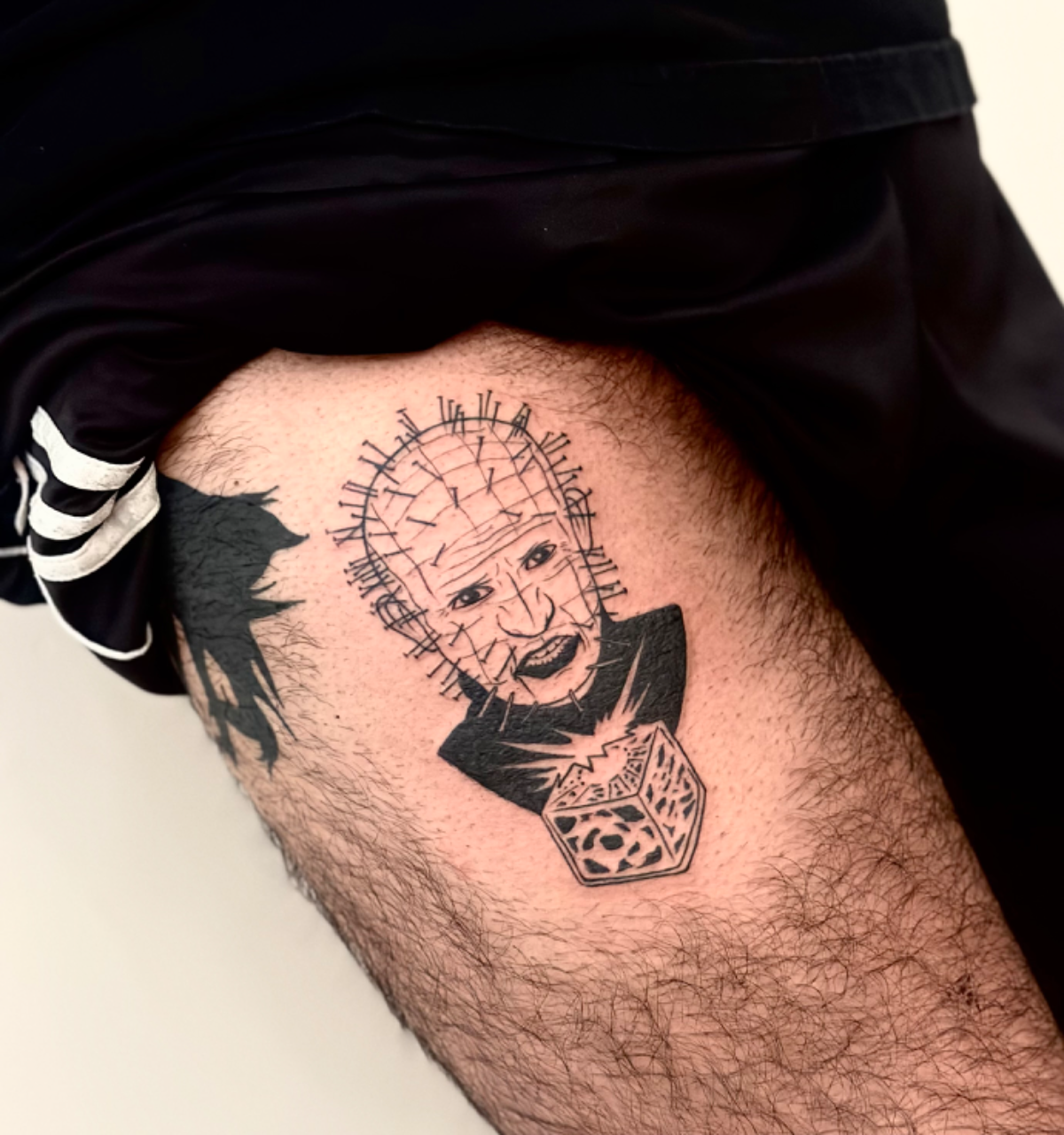 Hellraiser Pinhead Blackwork Tattoo • Tattoodo