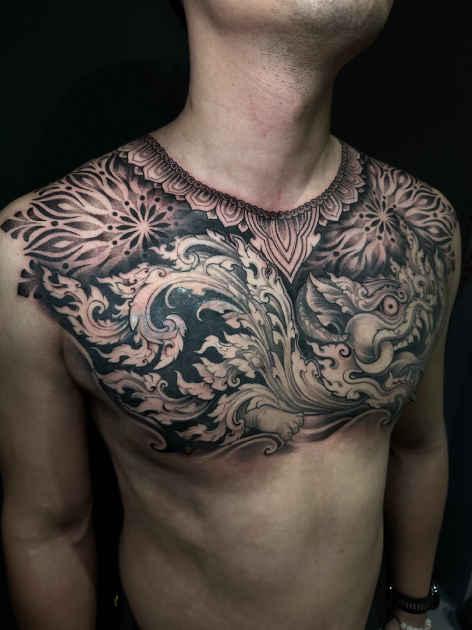 Ornate Chest Tattoo • Tattoodo