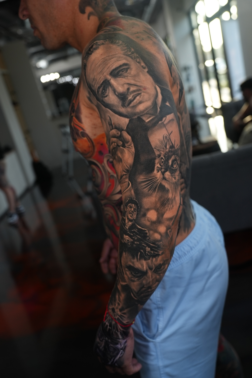 Godfather Sleeve Tattoo • Tattoodo