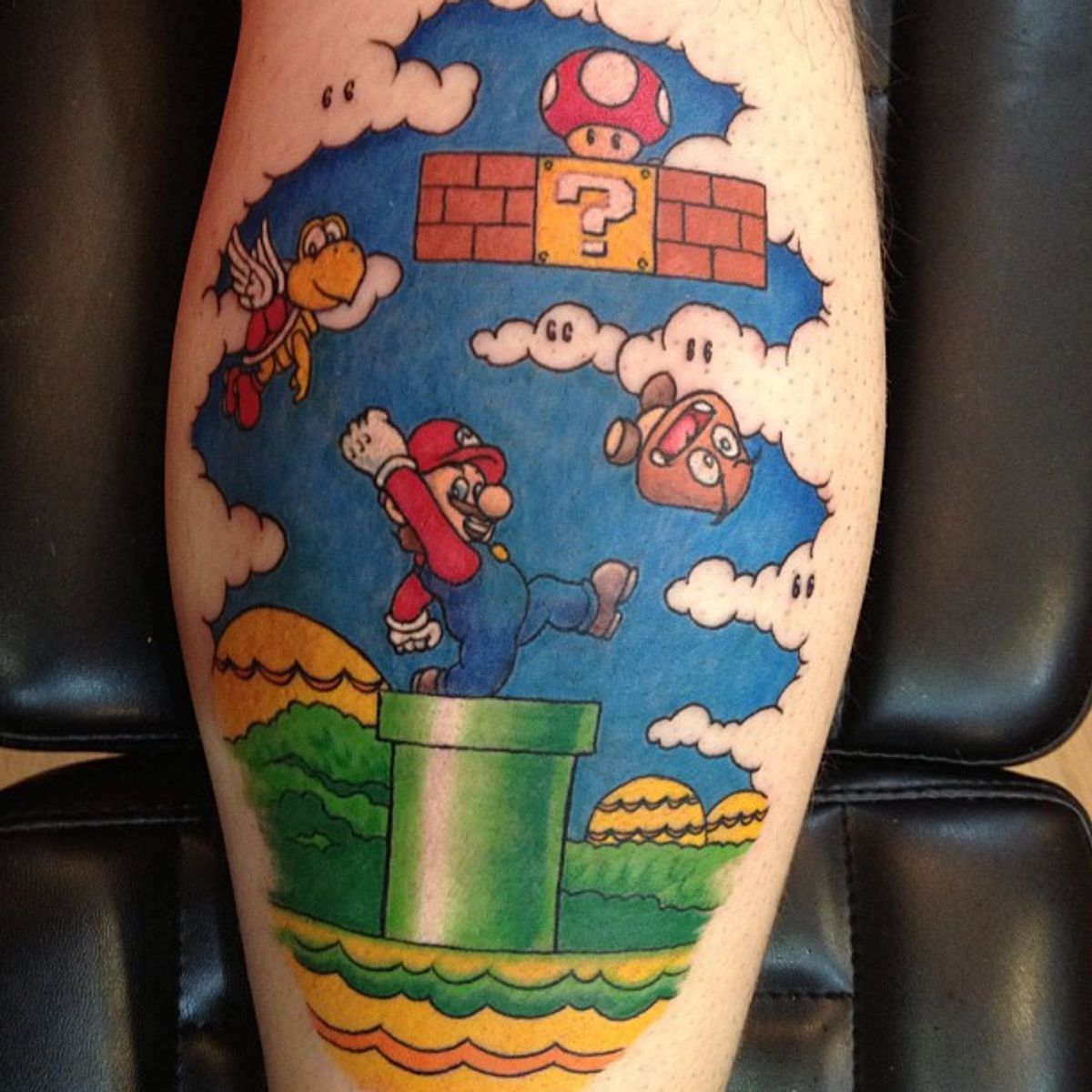 Tattoo uploaded by Masquerade Tattoo • Do the Mario!! Tattoo by Jay Baxter #Mario #mariobros # ...