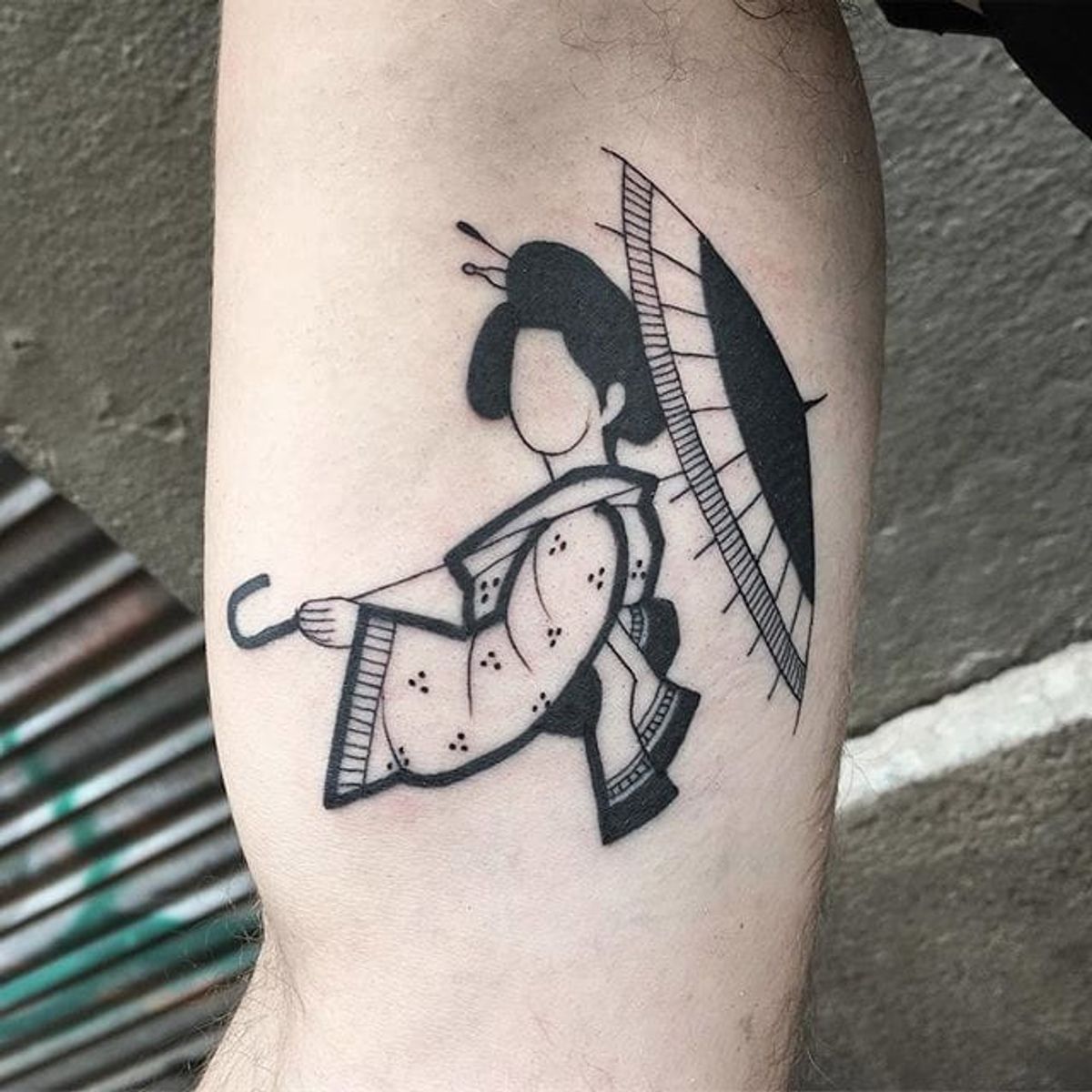 Tattoo uploaded by Xavier • Blackwork Edo period woman tattoo by ...