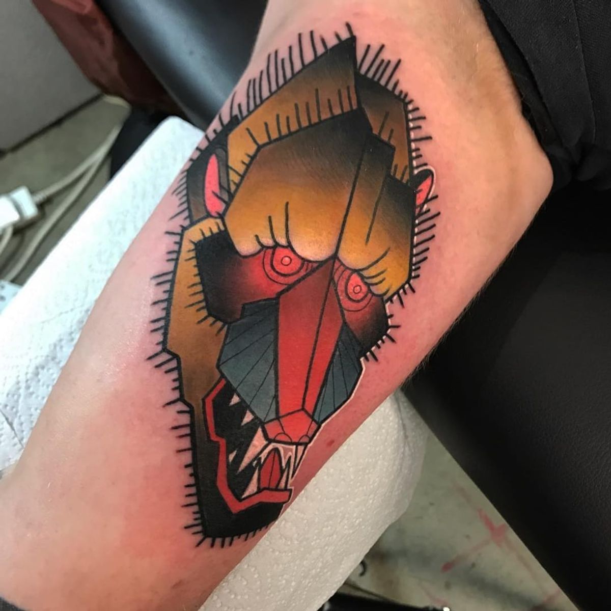 Tattoo uploaded by Ross Howerton • A fierce baboon head by Brenden ...