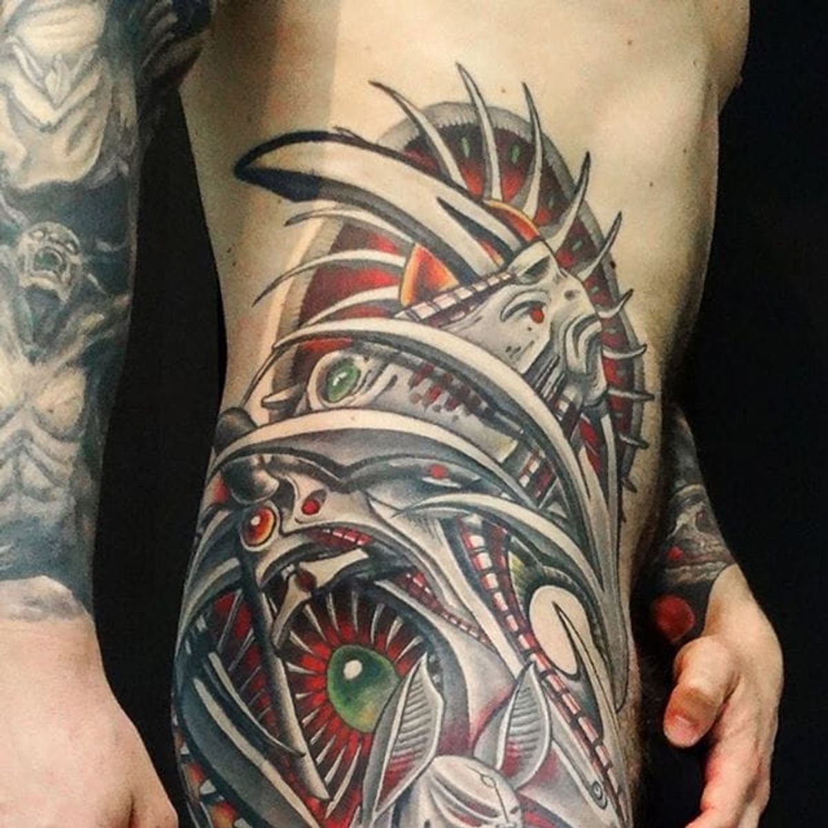 Tattoo uploaded by Ross Howerton • Incredible biomechanical tattoo from ...