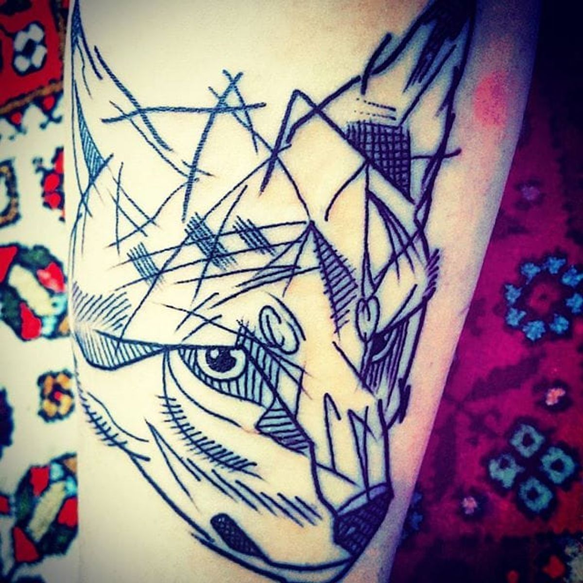 Tattoo uploaded by Stacie Mayer • Abstract line work tattoo by Sean ...