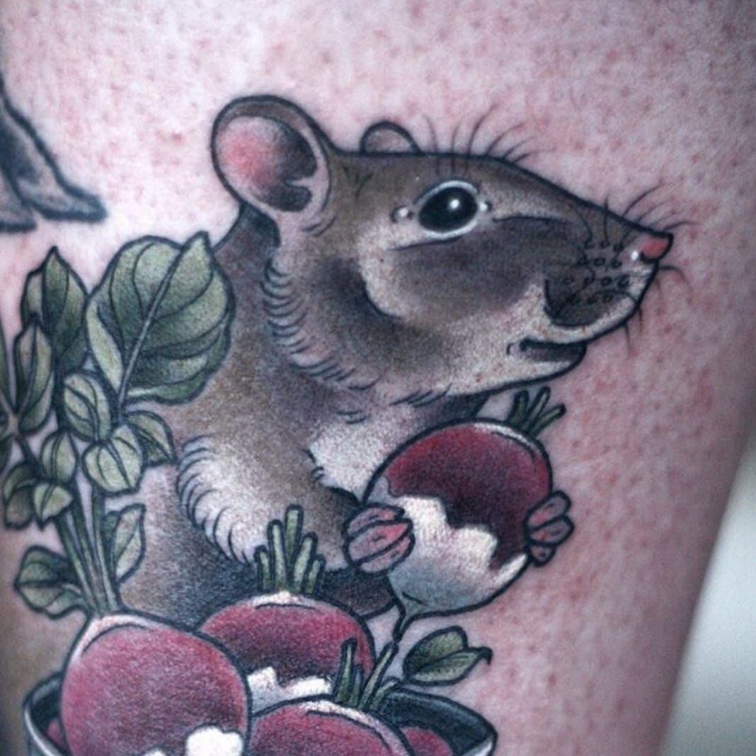Traditional Mouse Tattoo