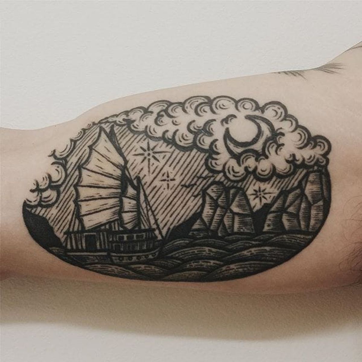 Tattoo uploaded by Robert Davies • Halong Bay Tattoo by Nhat Be # ...