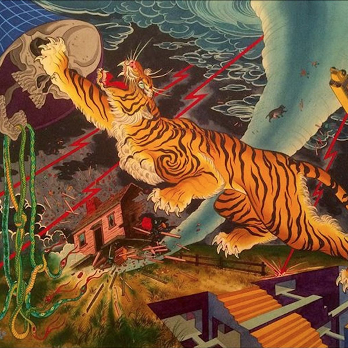 Tattoo uploaded by Ross Howerton • The trippiest tiger painting ever by ...