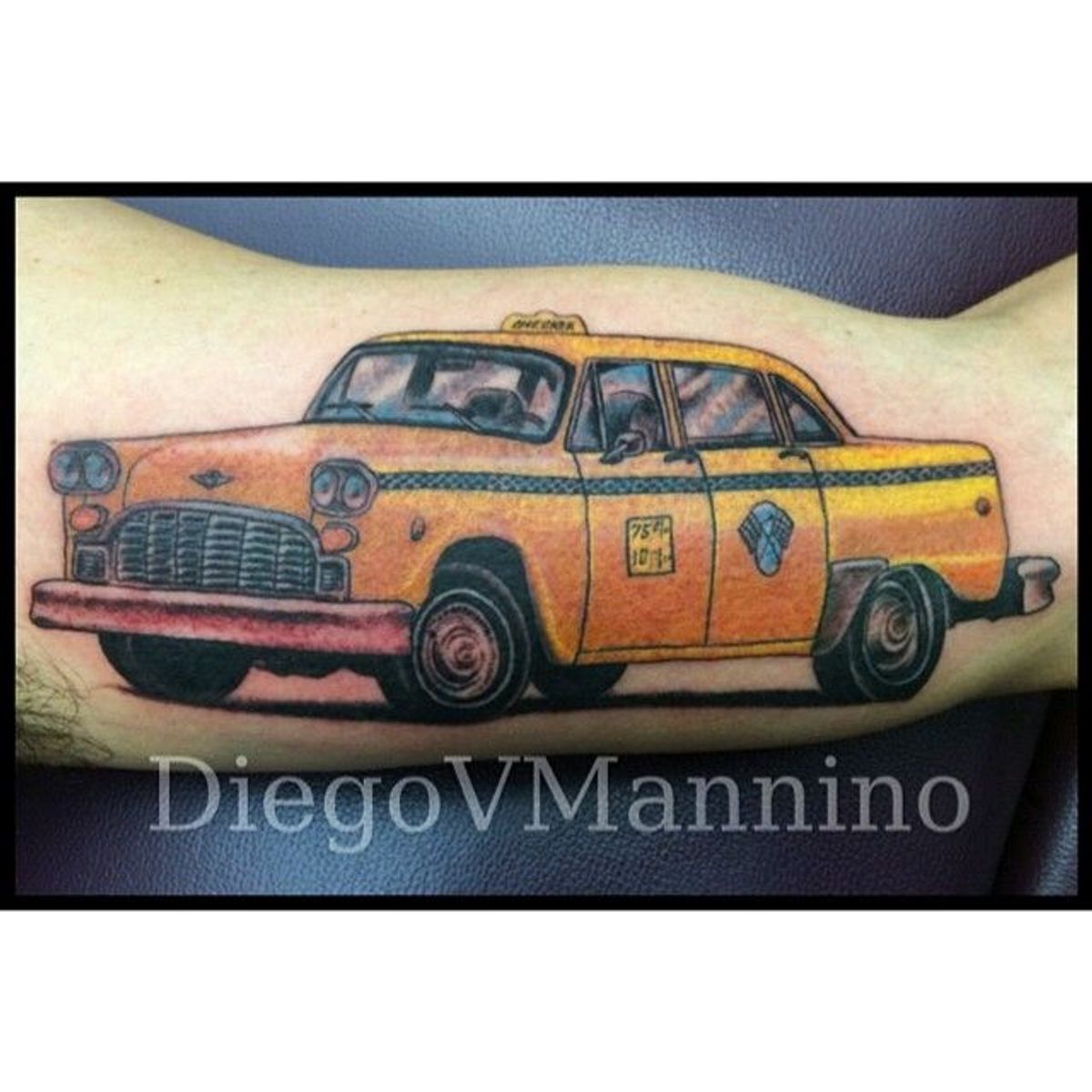 Tattoo uploaded by PK • Classic yellow taxi tattoo by Diego V. Mannino ...