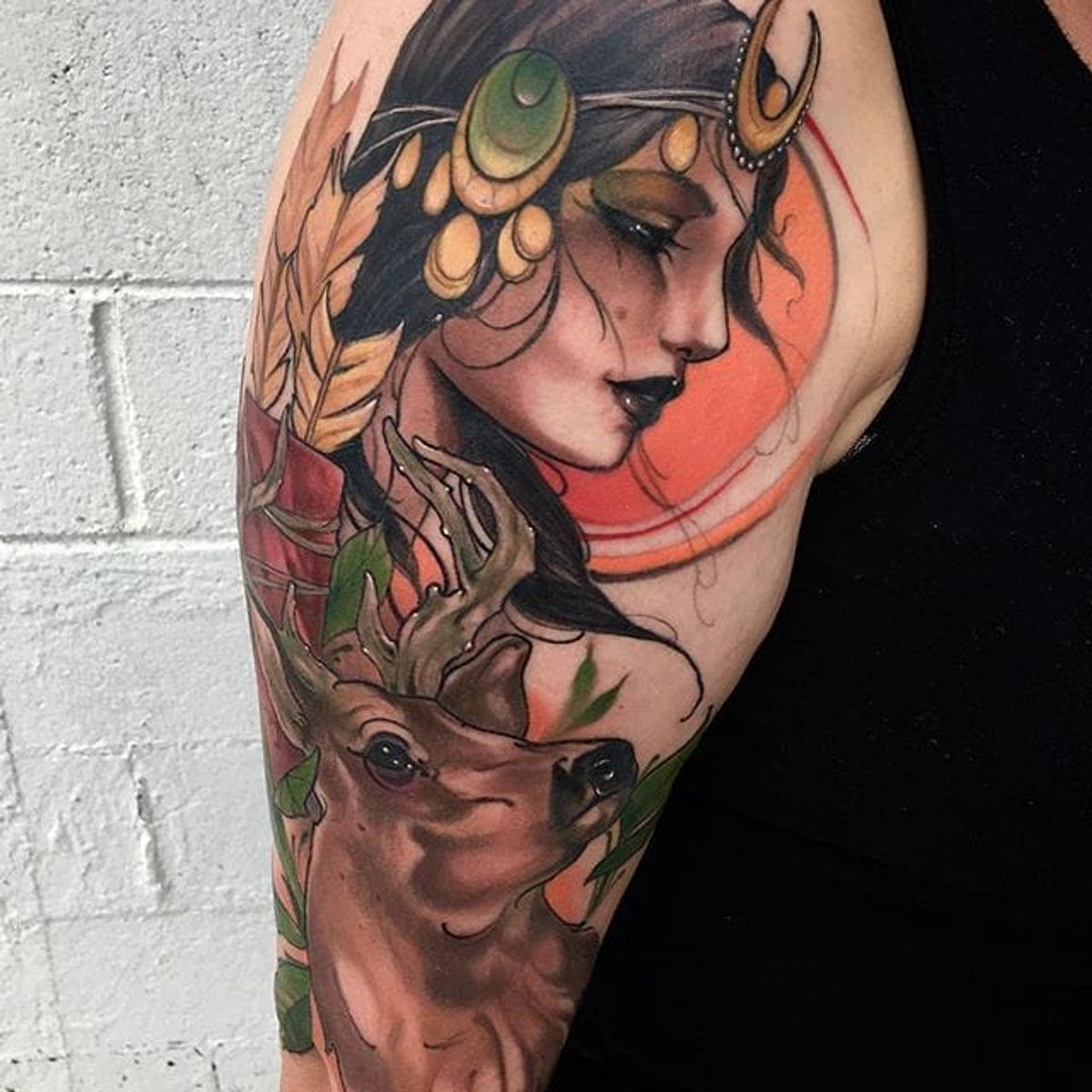 Tattoo uploaded by Xavier • Artemis portrait tattoo by Matt Tischler. # ...