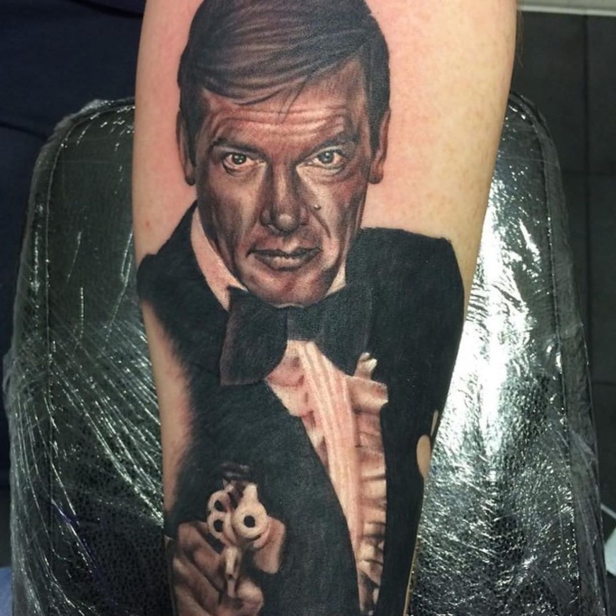 Tattoo uploaded by Charlie Connell • Roger Moore as James Bond by Paul ...