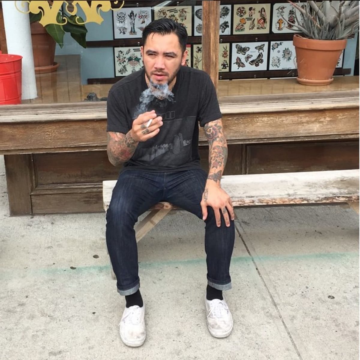 Tattoo uploaded by Ross Howerton • Jason Ochoa sitting outside smoking ...