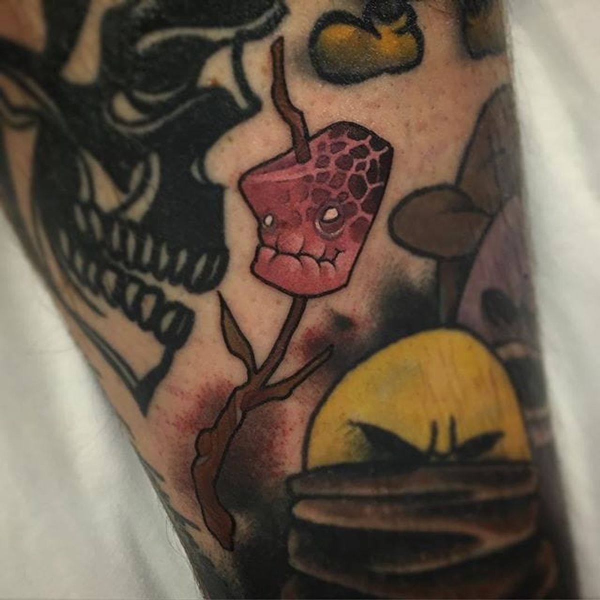 Tattoo uploaded by Stacie Mayer • New school toasted marshmallow tattoo ...