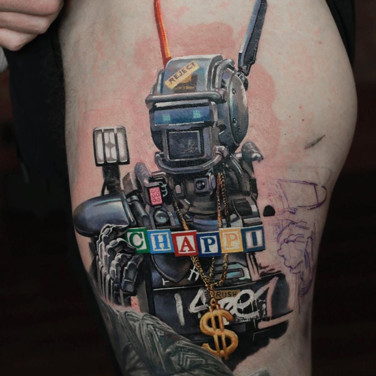 Tattoo uploaded by Tattoodo • Chappie portrait tattoo by Sivak #Sivak # ...