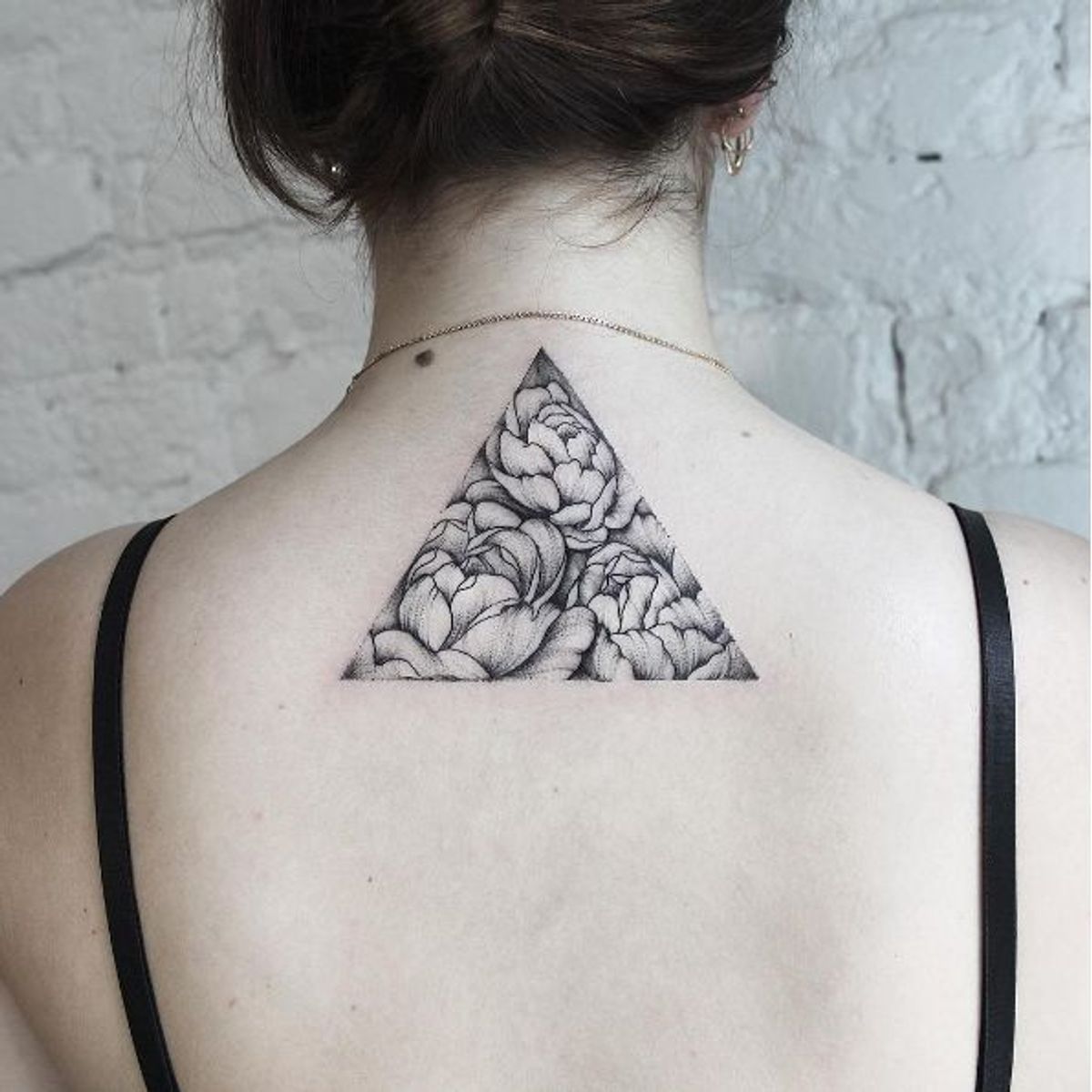Tattoo uploaded by Paula Zeikmane • Triangle flower tattoo by Dasha ...