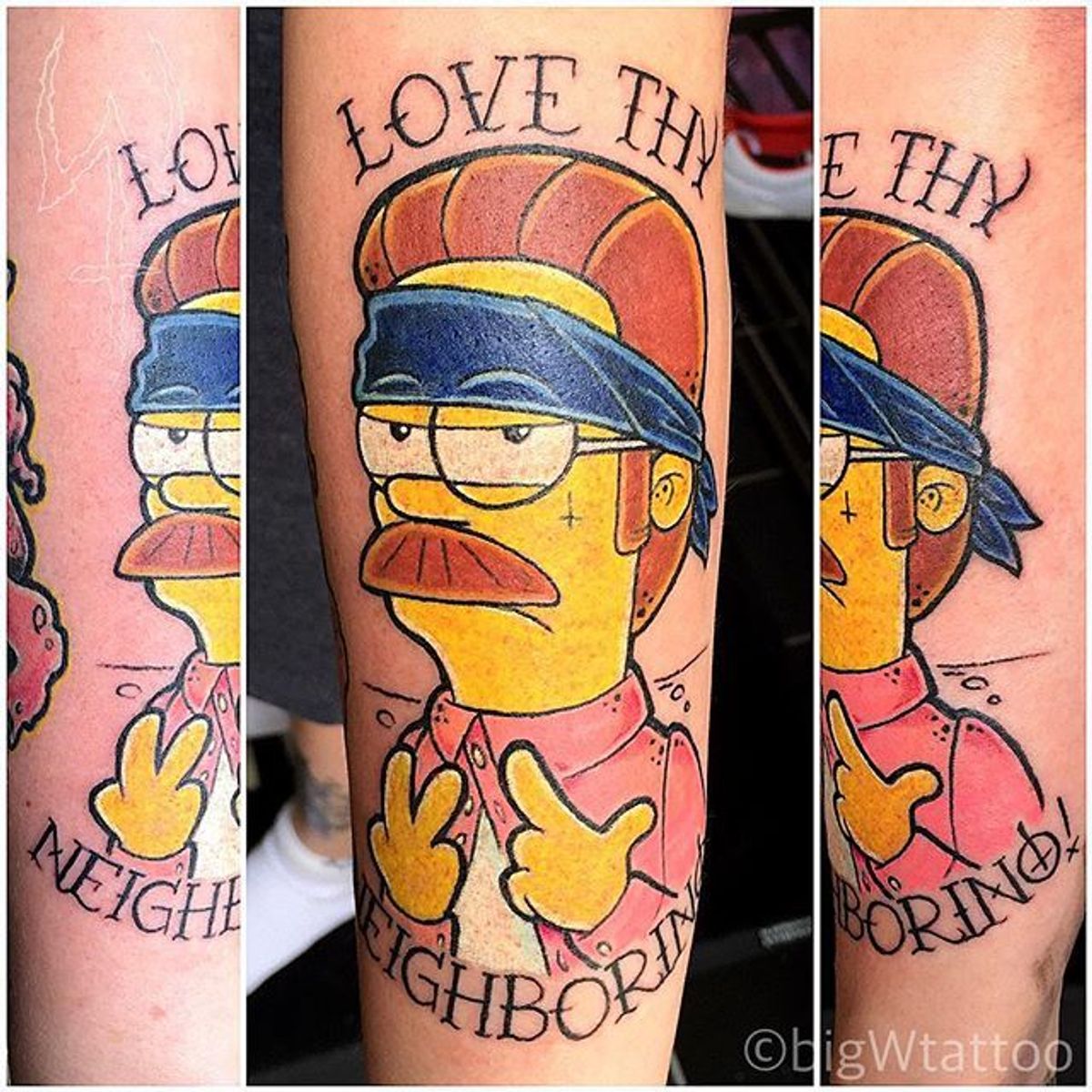 Tattoo uploaded by Robert Davies • Ned Flanders Tattoo by Walle Big-W # ...
