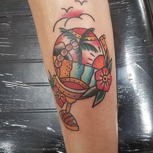 Tattoo uploaded by PK • Half open gyroscope globe tattoo, by Handitrip ...