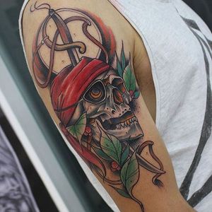 Tattoo uploaded by Robert Davies • Neo Traditional Skull Tattoo by Toni ...
