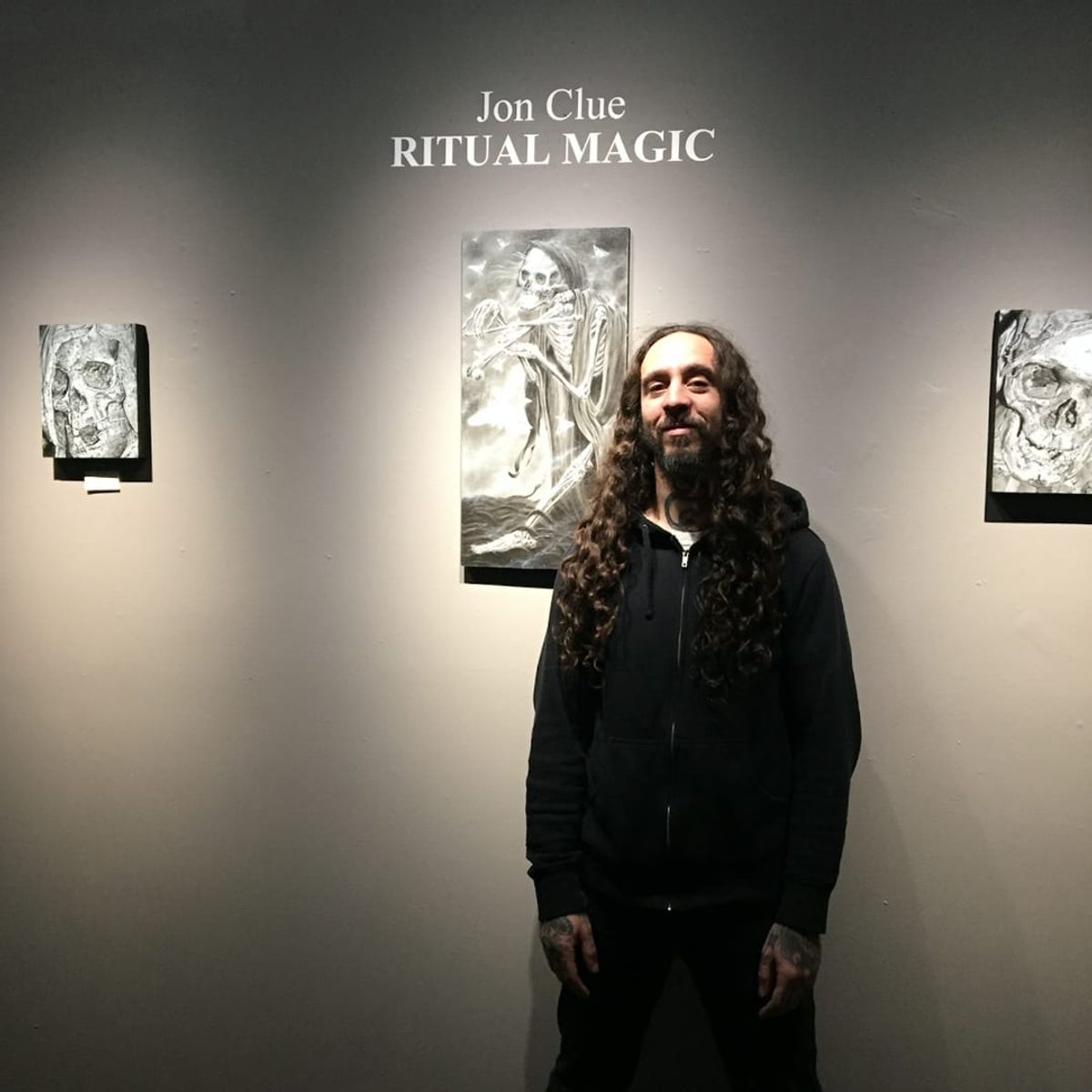 Tattoo uploaded by Ross Howerton • Jon Clue poses with his work at ...