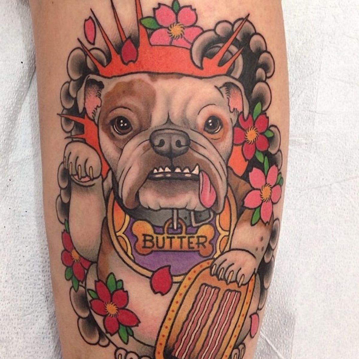 Tattoo uploaded by Hateful Kate • A bulldog riff on the classic Lucky ...