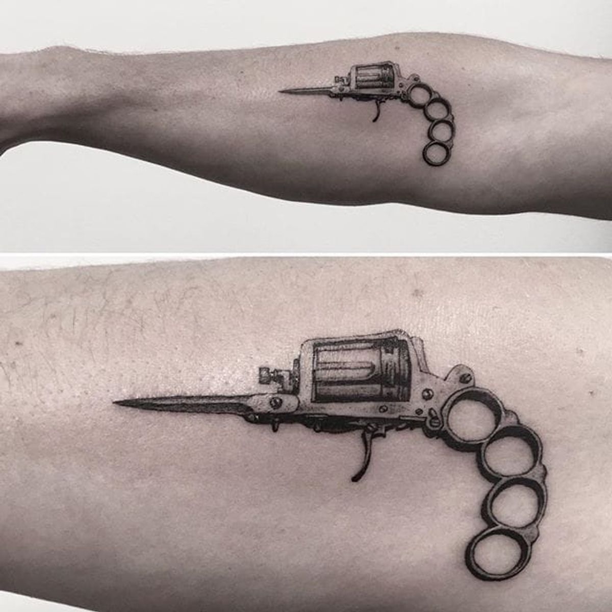 Tattoo uploaded by Robert Davies • Micro Weapon Tattoo #FineLine # ...