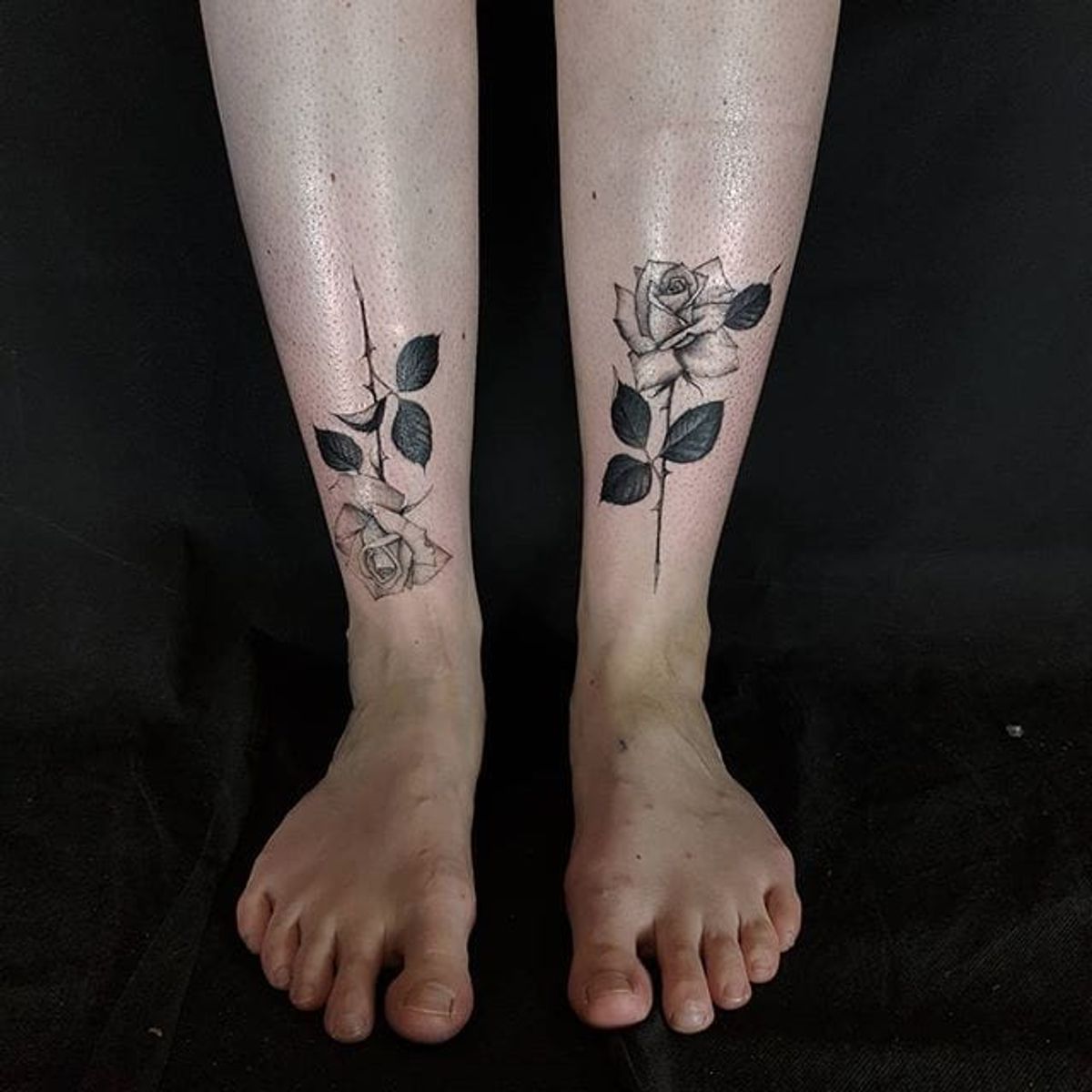 Tattoo uploaded by Ross Howerton • A pair of inverted rose tattoos by ...