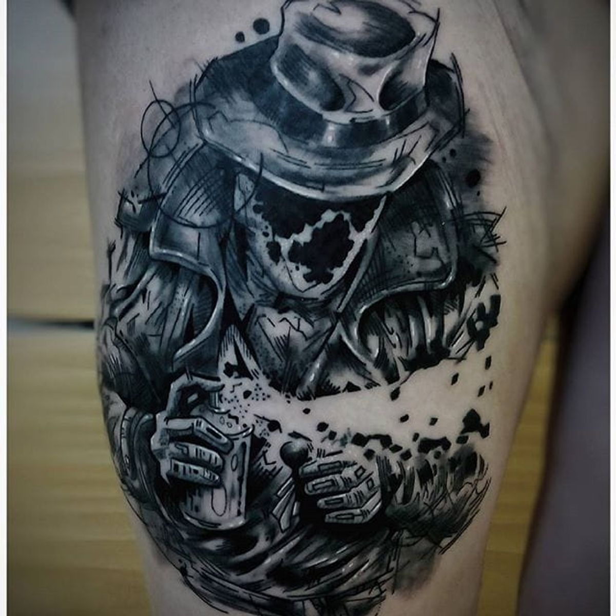 Tattoo uploaded by Robert Davies • Rorschach Tattoo by Jacobo Glez # ...