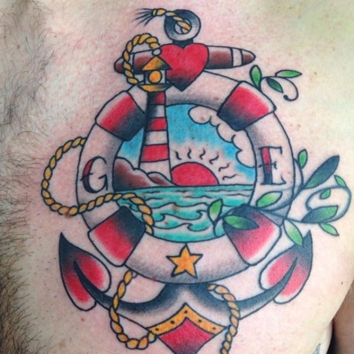 Tattoo uploaded by Robert Davies • Lifebuoy Tattoo, artist unknown # ...
