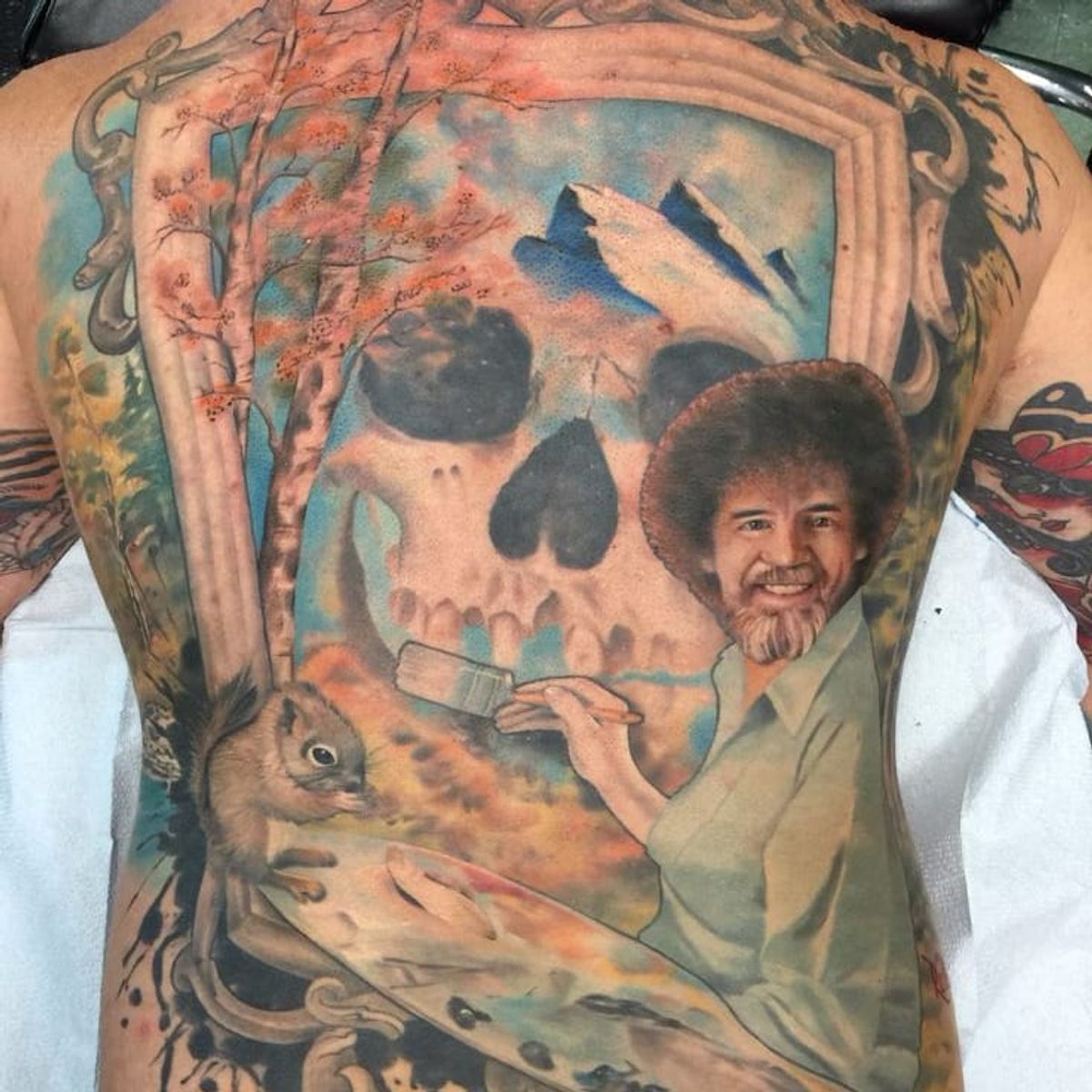 Tattoo uploaded by Robert Davies • Bob Ross tattoo by Wade Rogers # ...