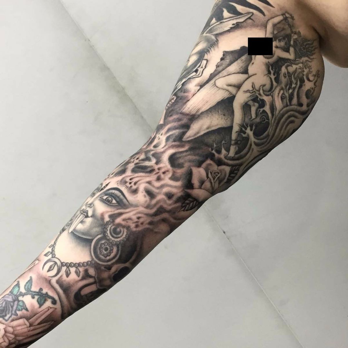 Tattoo uploaded by Tattoodo • Goddess Kali sleeve by Sarah Schor # ...