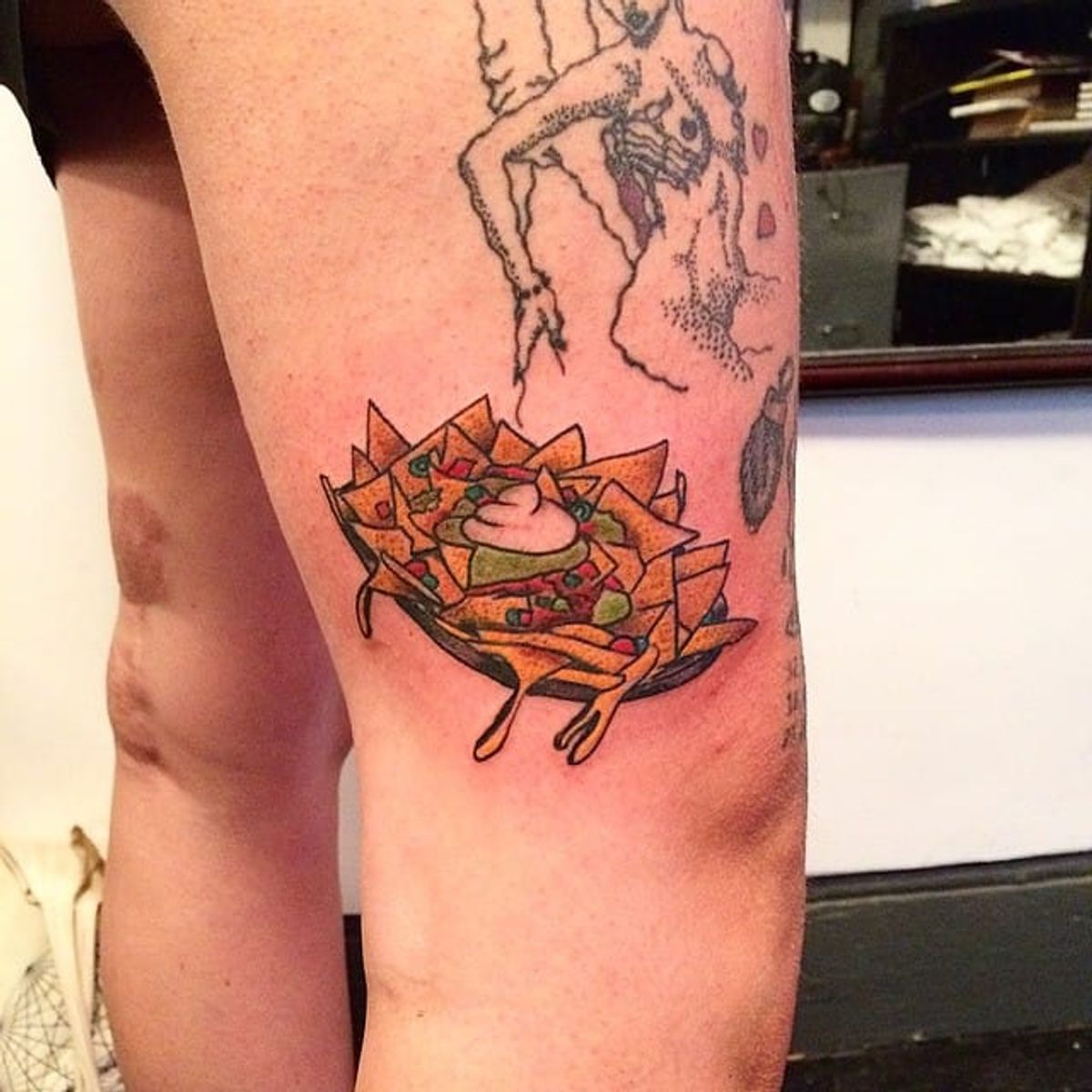 Tattoo uploaded by Tattoodo • These nachos go straight to your thighs ...