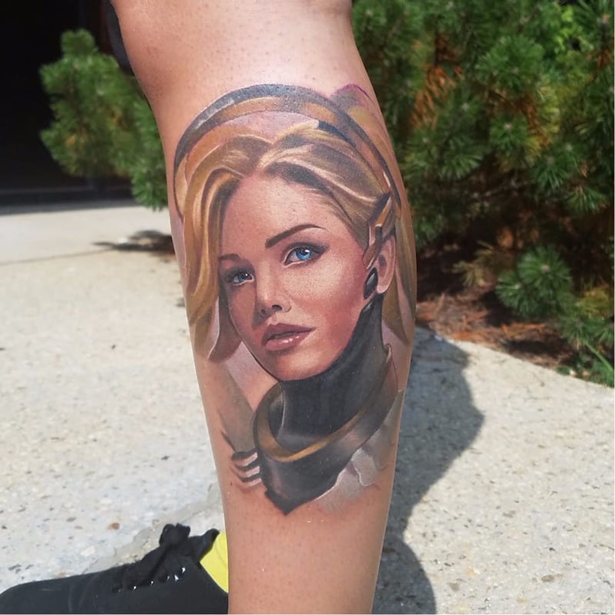 Tattoo uploaded by Jordan Dailey • Mercy. Tattoo done by @tattoosbyhalo ...
