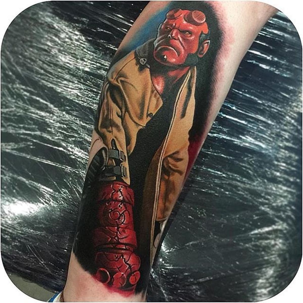 Tattoo uploaded by Xavier • Hellboy tattoo by Arn Lyon. #Hellboy # ...