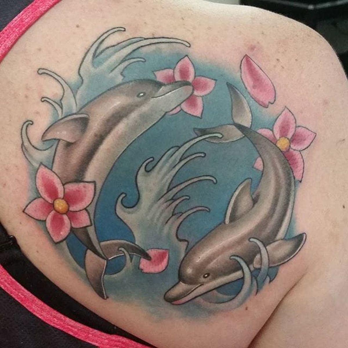 Tattoo uploaded by Stacie Mayer • Dolphin cover up by James Withee. # ...