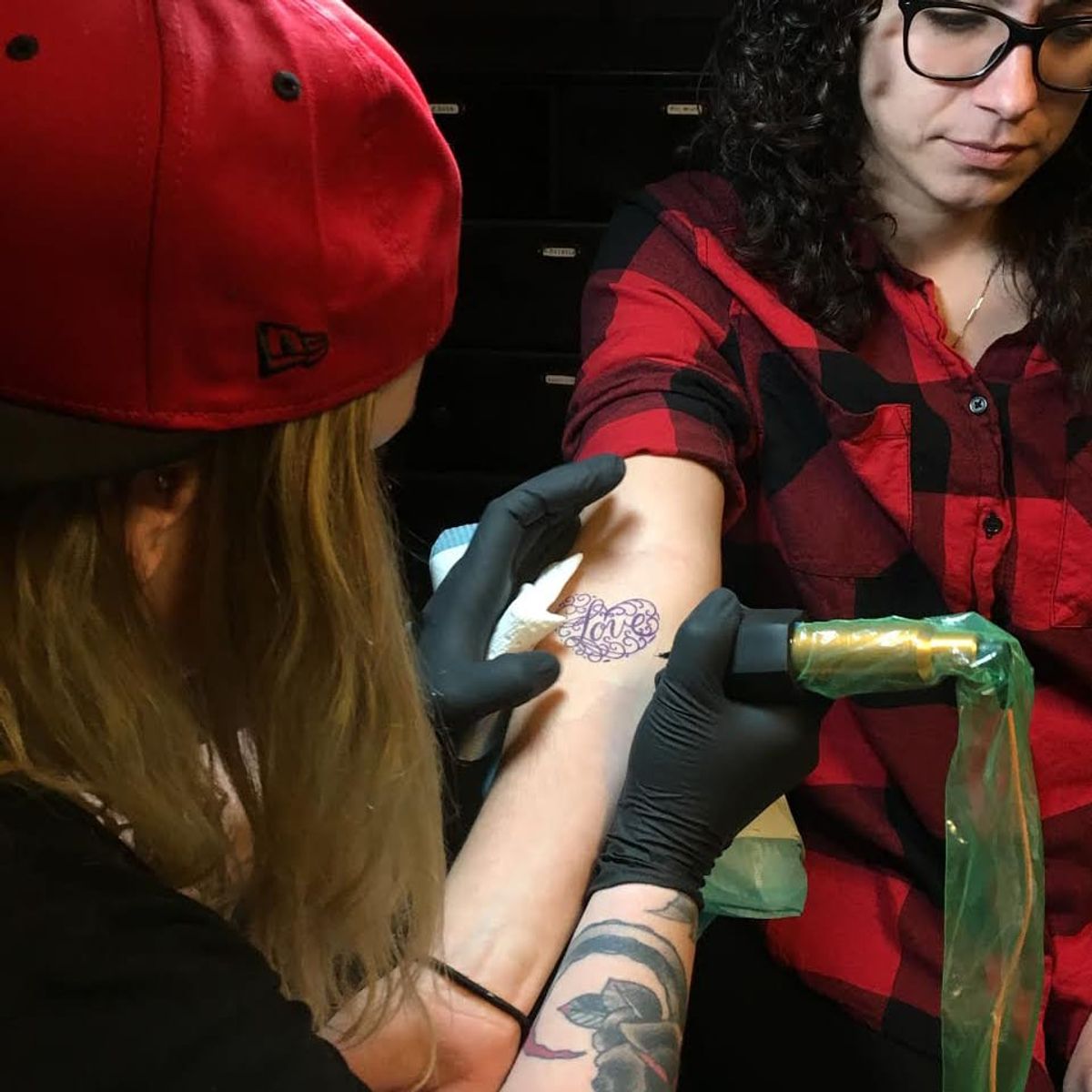 Tattoo uploaded by Alex Wikoff • A customer getting tattooed by Heather ...