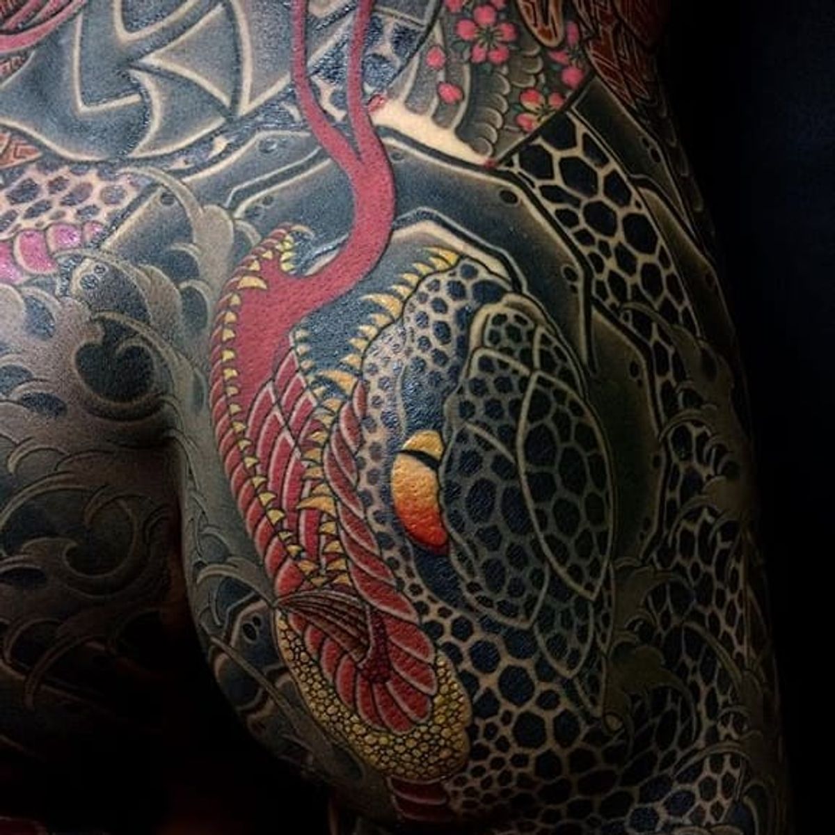 Tattoo uploaded by Ross Howerton • Intense snake from one of Horihide ...