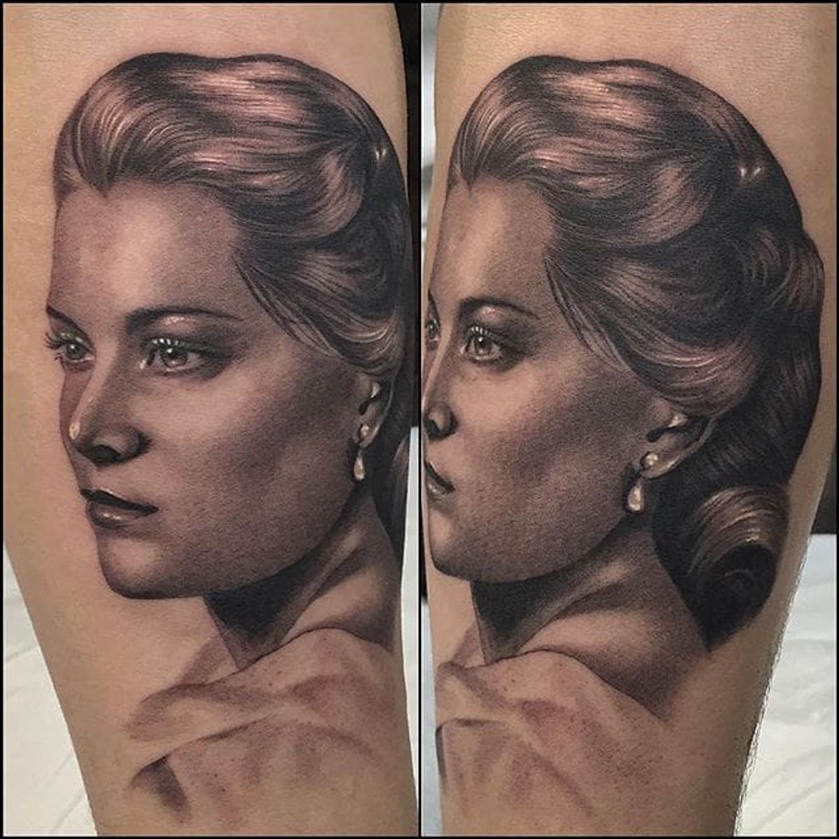 Tattoo uploaded by Stacie Mayer • Black and grey portrait by Jamie ...