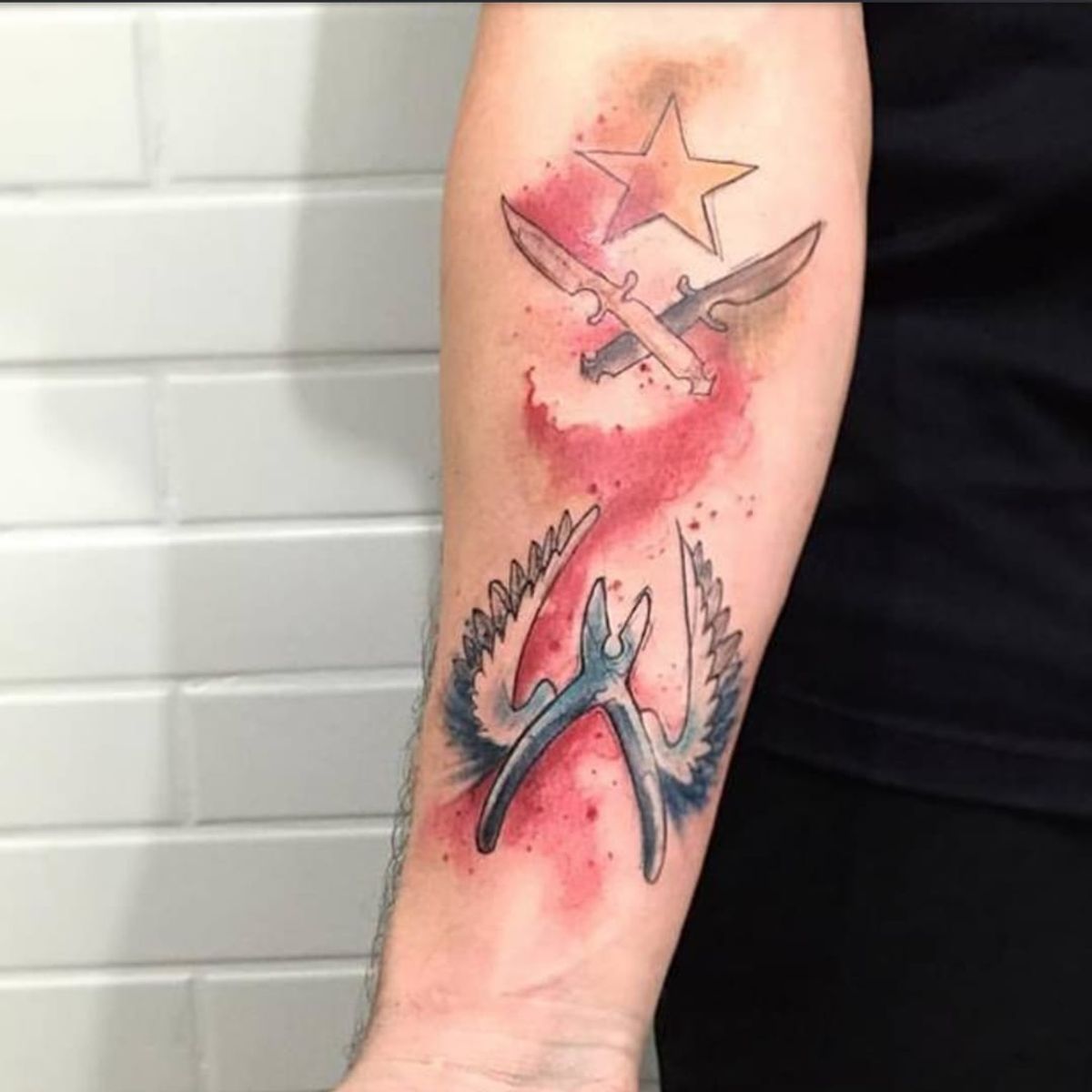 Tattoo uploaded by Ross Howerton • Watercolor terrorist and counter ...
