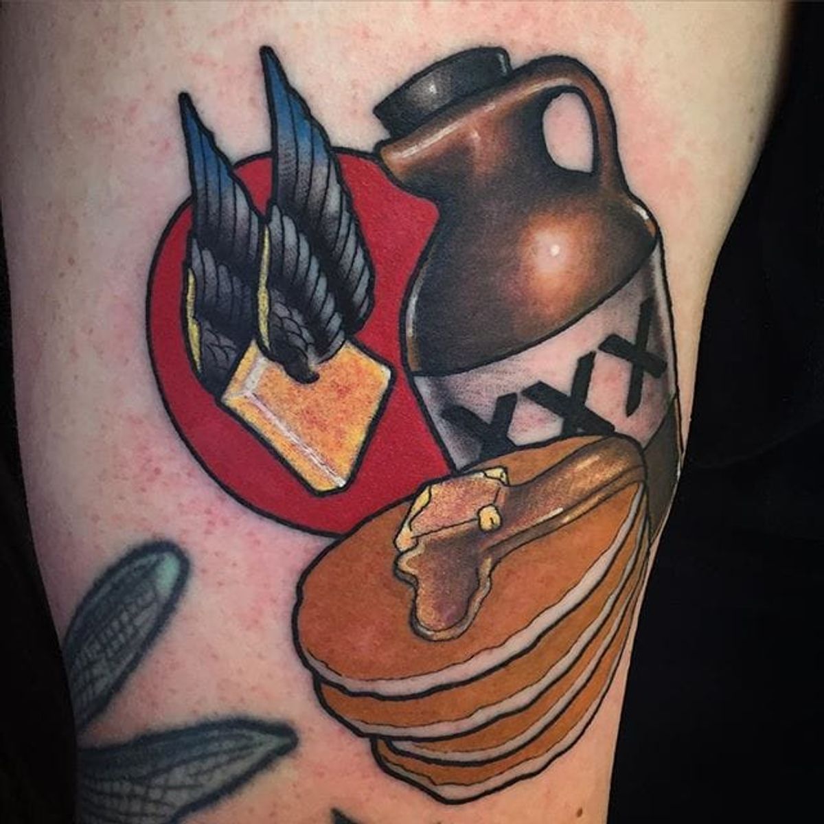 Tattoo uploaded by Stacie Mayer • An abstract pancake, butter and syrup ...