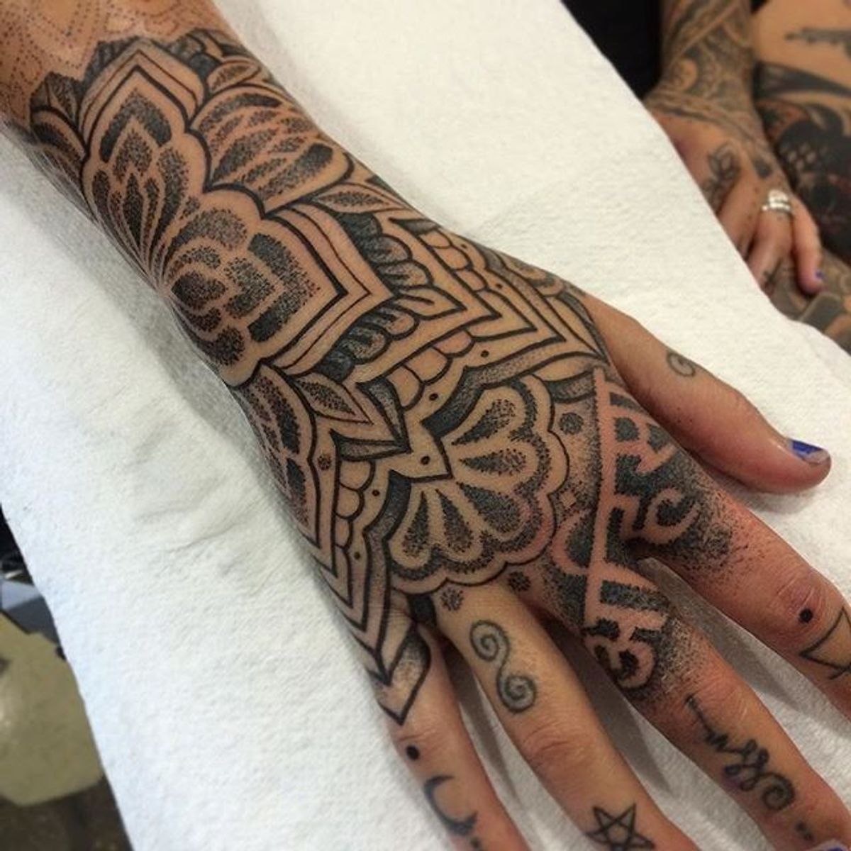 Tattoo uploaded by Robert Davies • Blackwork Hand Tattoo by Alvaro ...