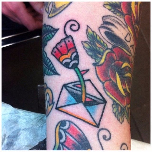 Traditional envelope tattoo | Orangetattooshop.com