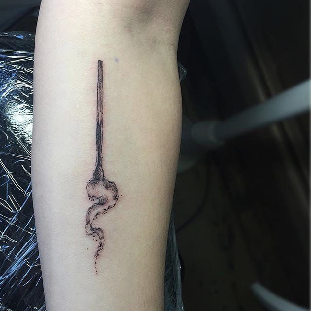 Lit Match Tattoo