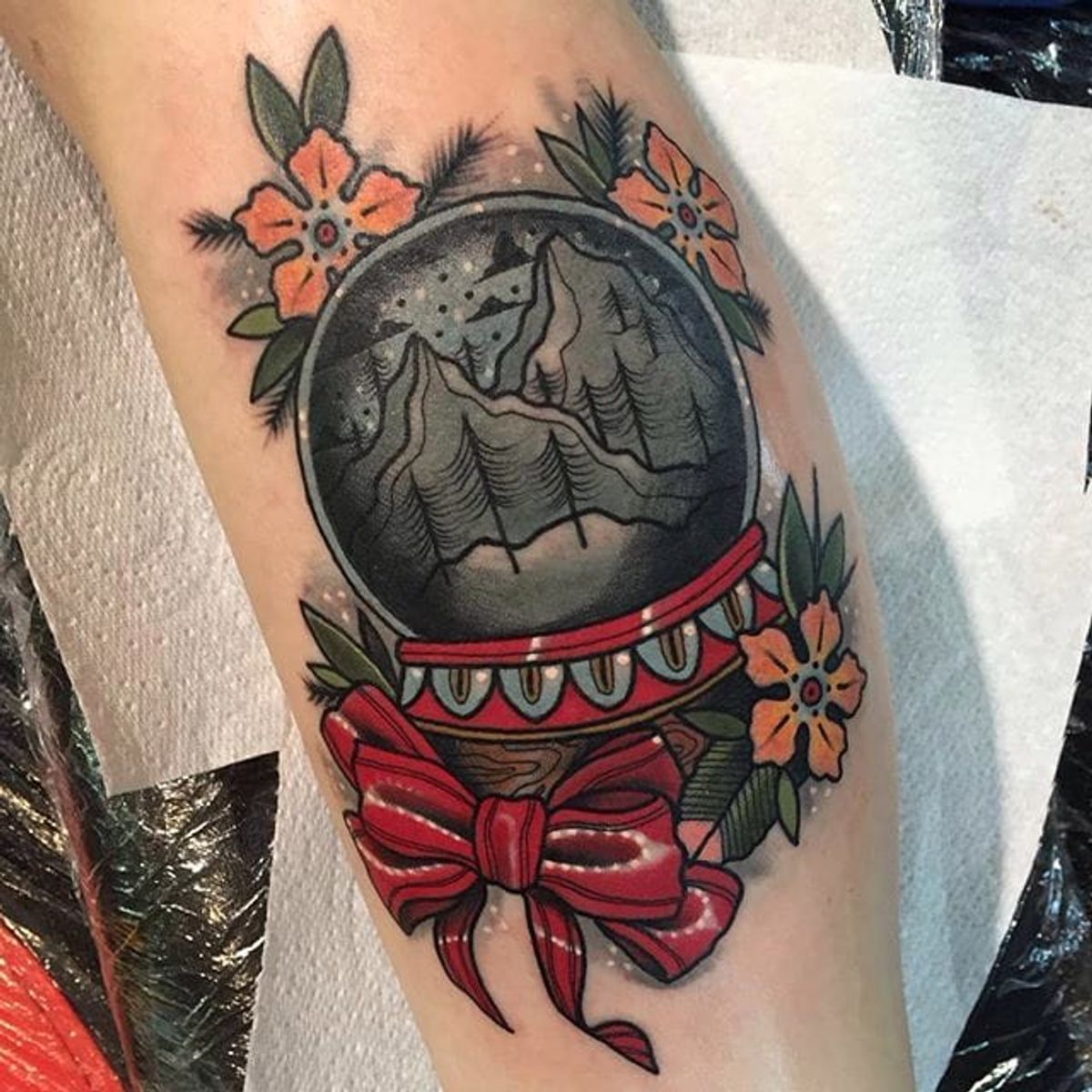 Tattoo uploaded by Xavier • Snow globe tattoo by Jody Dawber. # ...