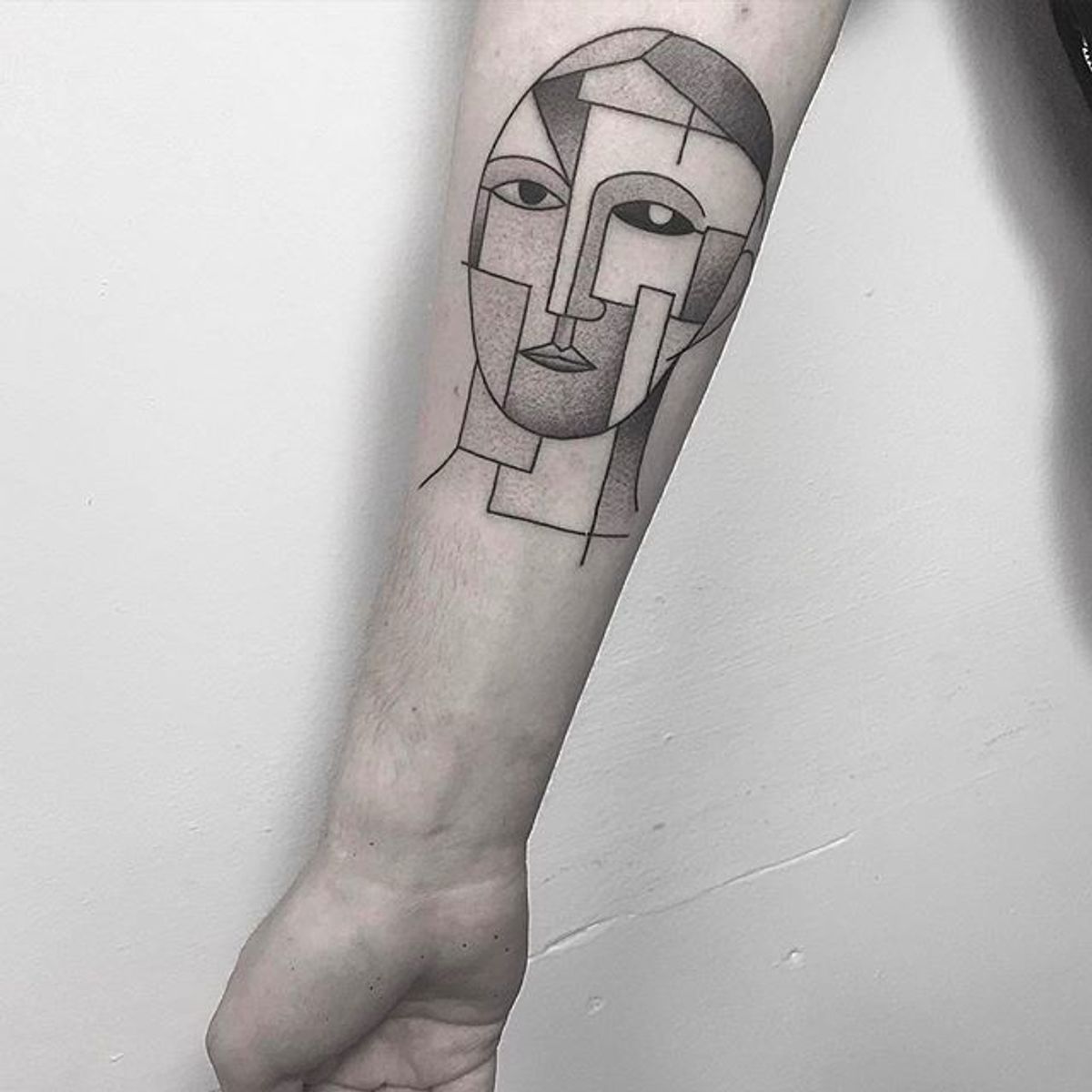 Tattoo uploaded by minerva • Face Tattoo cubism style by Caleb Kilby ...