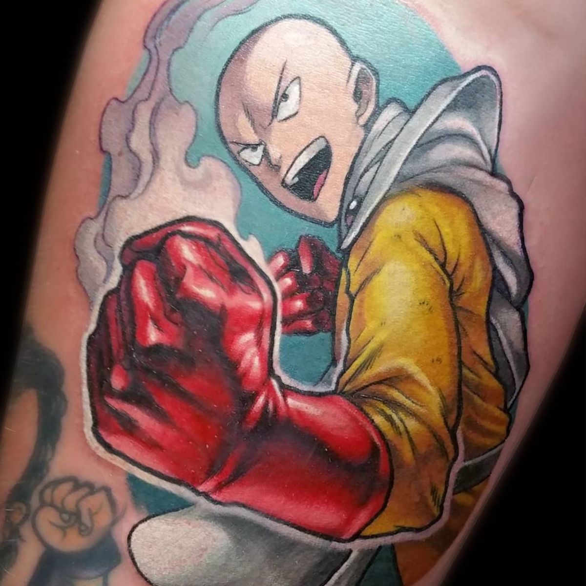 Tattoo uploaded by Ross Howerton • A kickass portrait of Saitama by ...